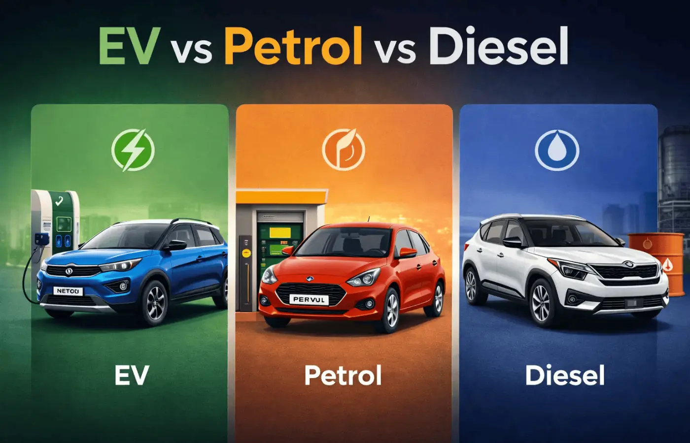 EV vs Petrol vs Diesel 2026 | 5-Year Cost Comparison